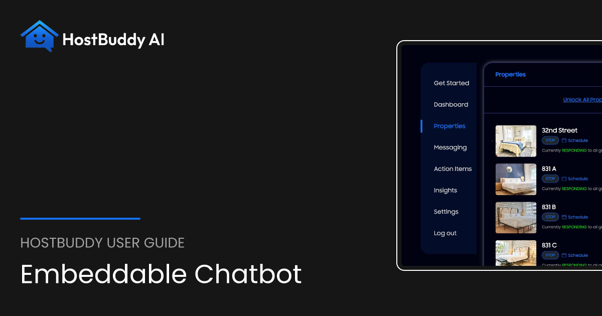 Embeddable Chatbot | HostBuddy User Guide