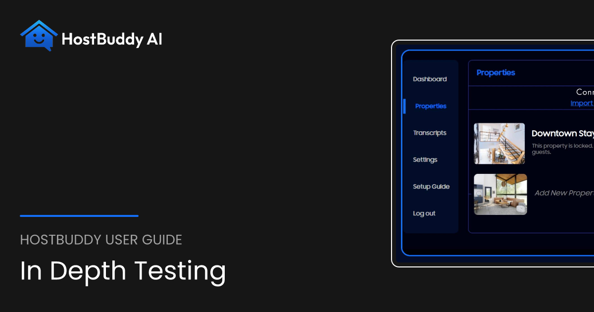 In Depth Testing | HostBuddy User Guide