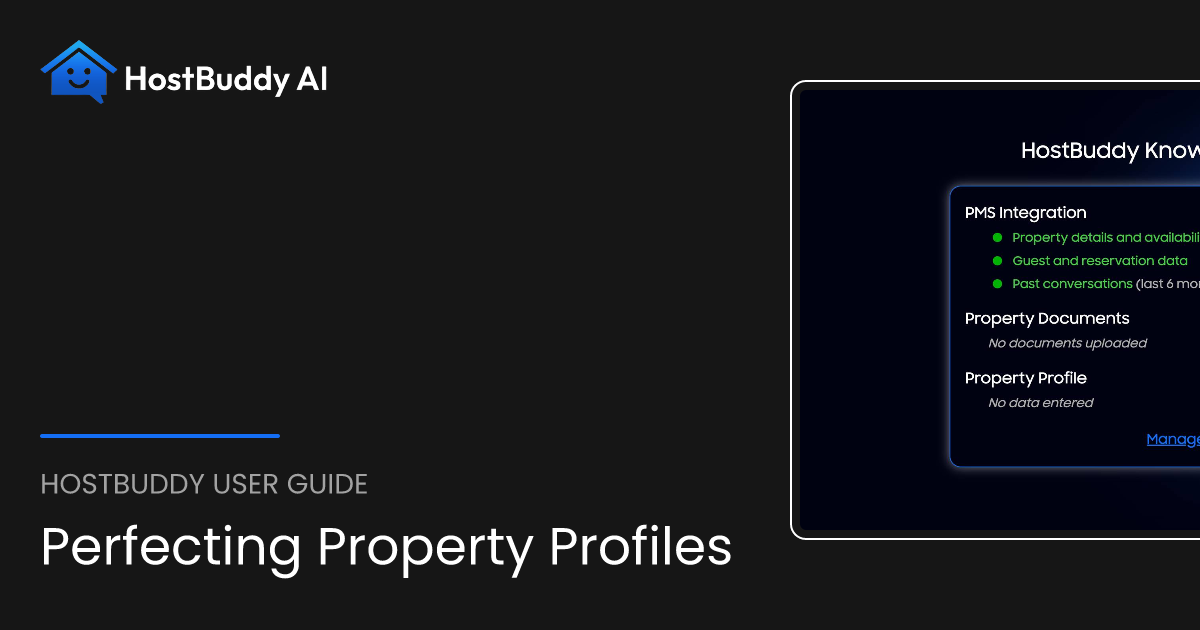Perfecting Property Profiles | HostBuddy User Guide