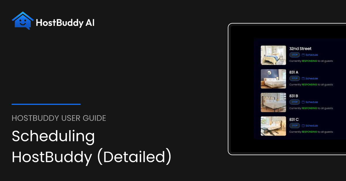 Scheduling HostBuddy (Detailed) | HostBuddy User Guide