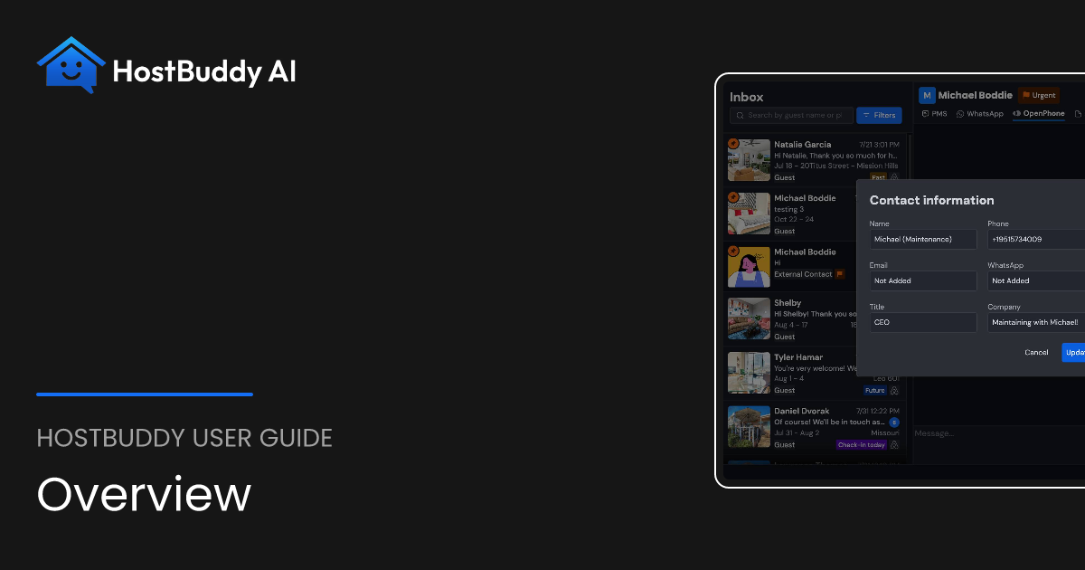 Overview | HostBuddy User Guide
