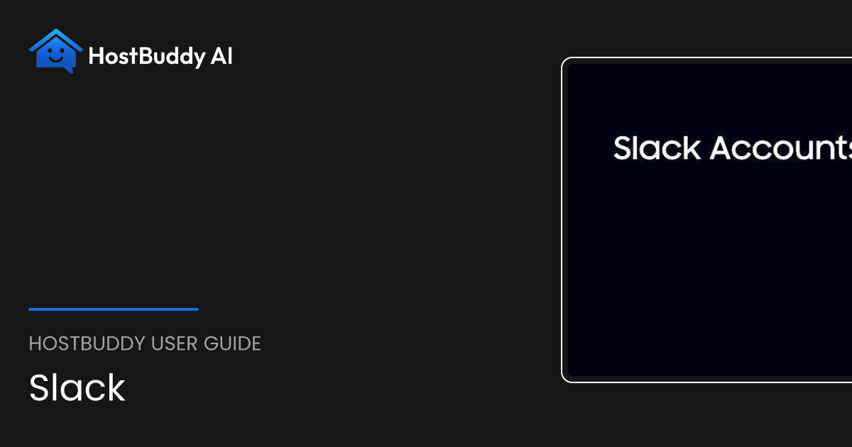 Slack | HostBuddy User Guide