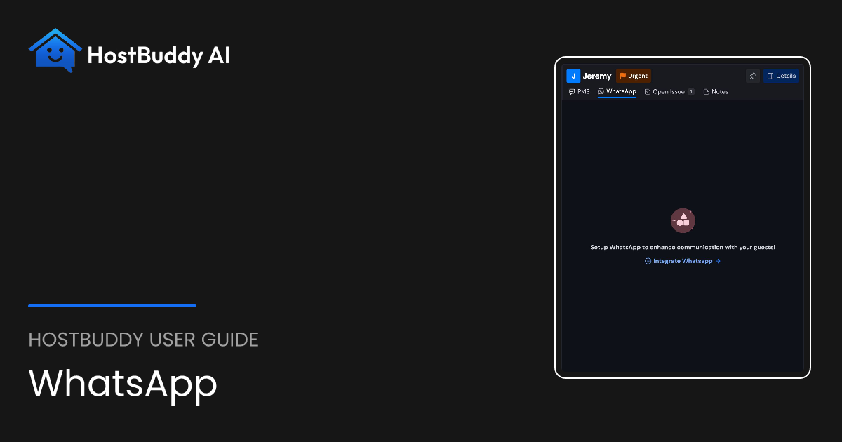 WhatsApp | HostBuddy User Guide