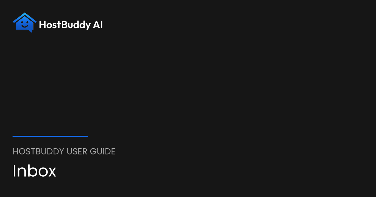 Inbox | HostBuddy User Guide