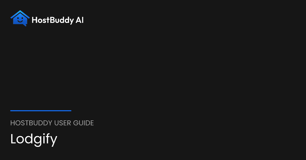 Lodgify | HostBuddy User Guide