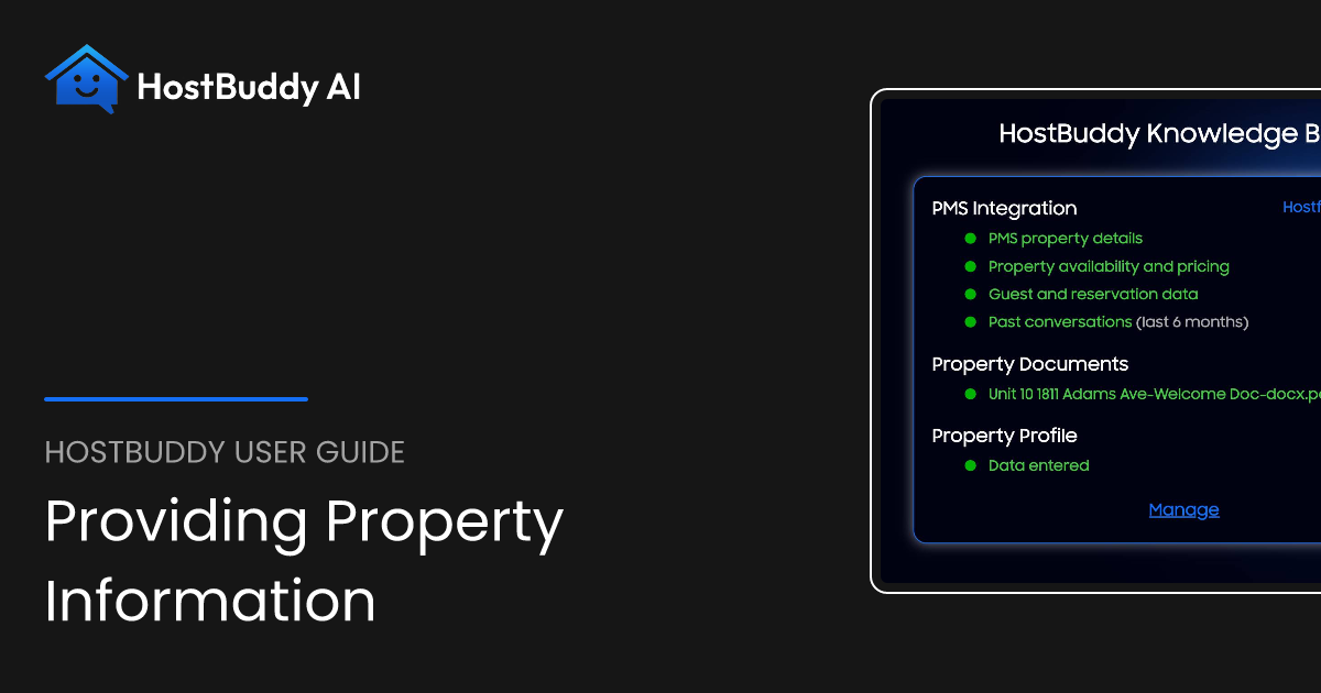 Providing Property Information | HostBuddy User Guide