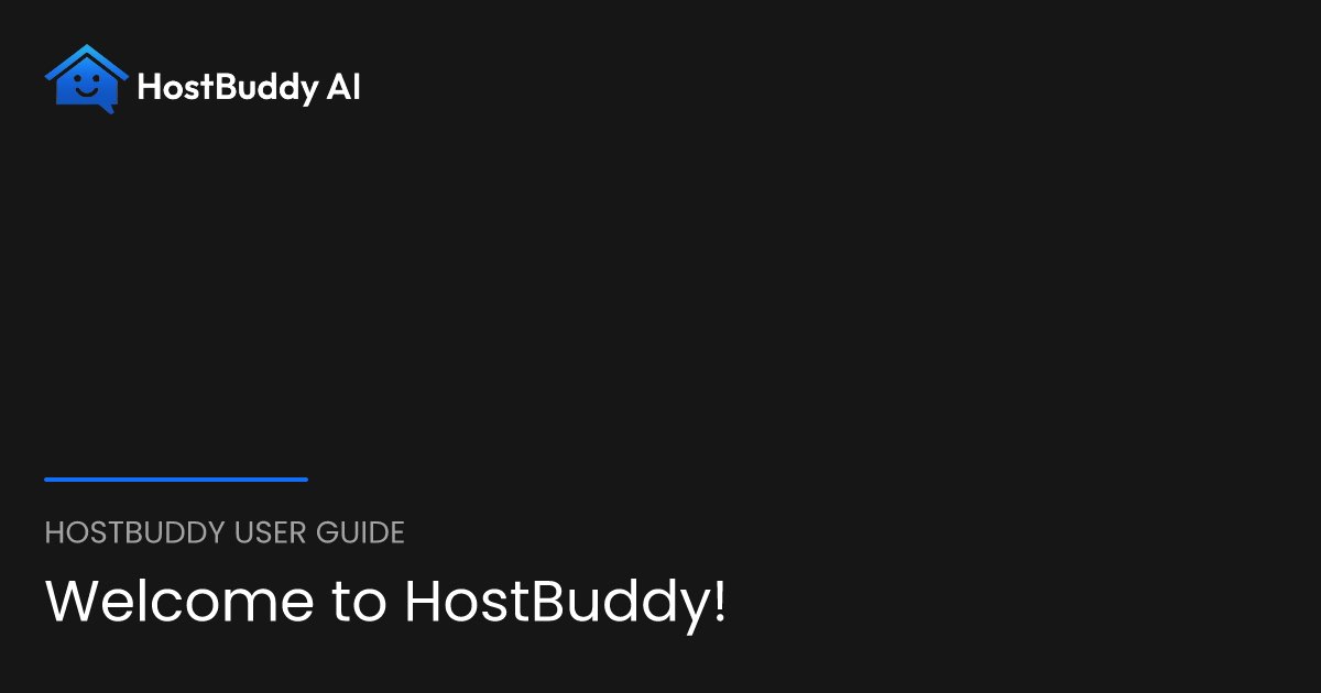 Welcome to HostBuddy! | HostBuddy User Guide
